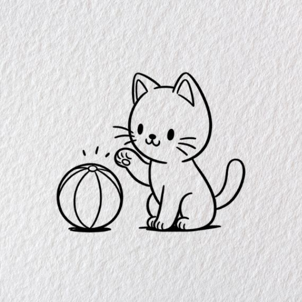 Easy Cat Drawing | Simple Drawing Guide for Beginners 2025