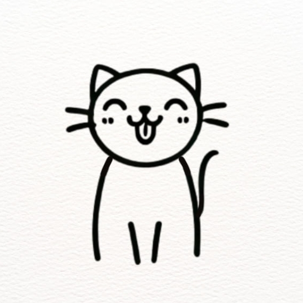 Easy Cat Drawing | Simple Drawing Guide for Beginners 2025